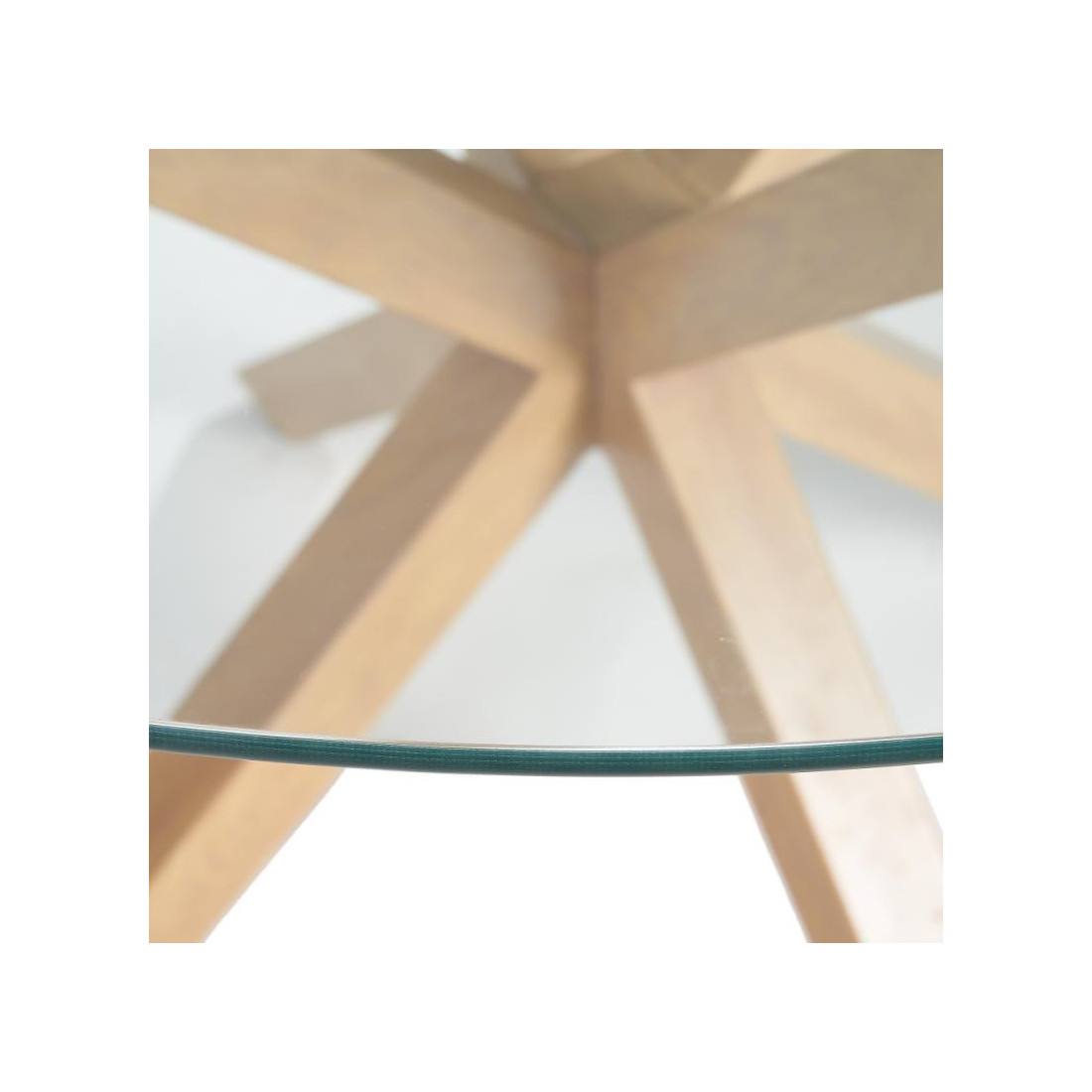 Table a manger ronde Metal/Verre taille M 120 cm - FILINI Couleur ...